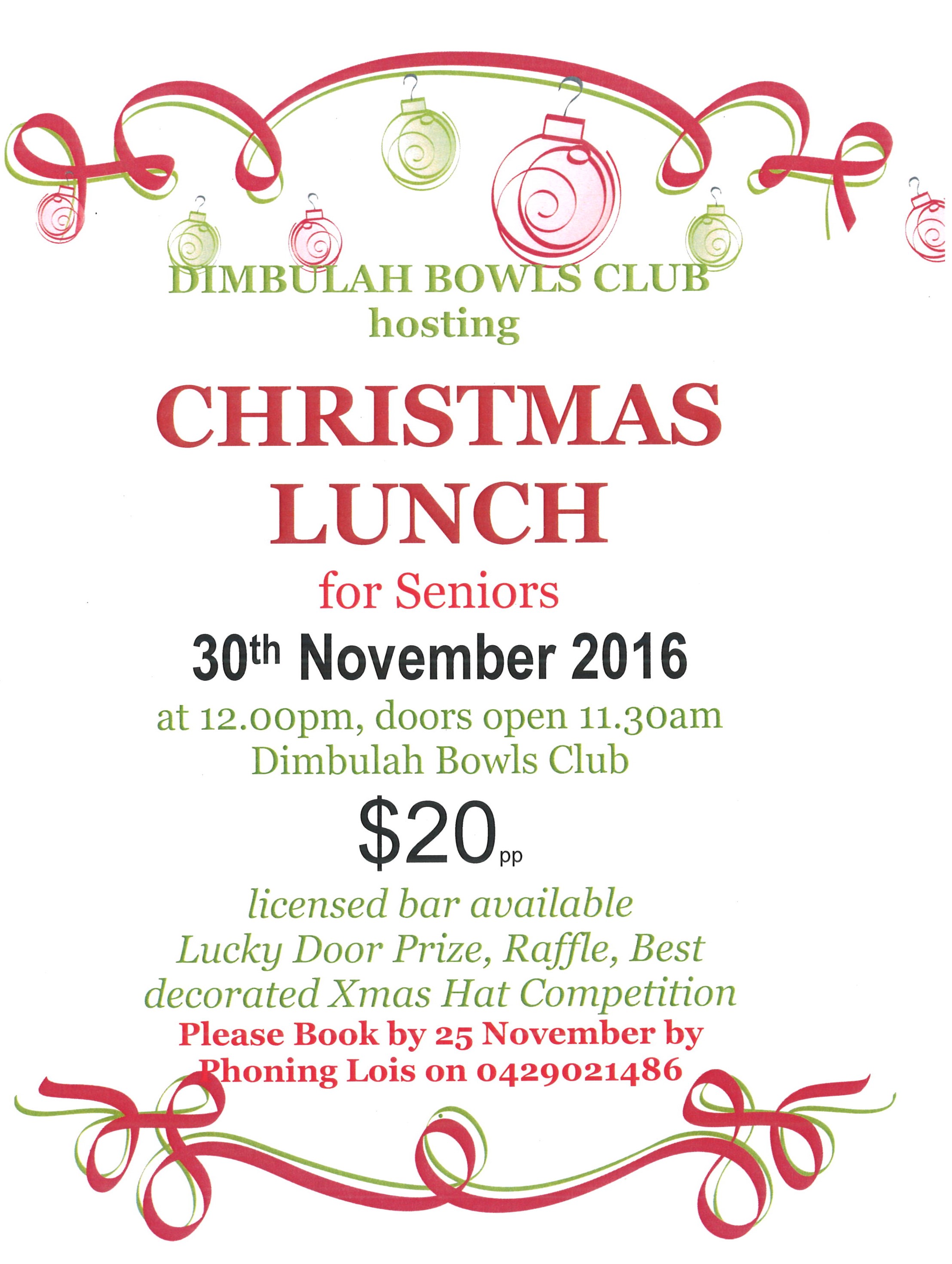 seniors-christmas-lunch – Dimbulah Community Centre
